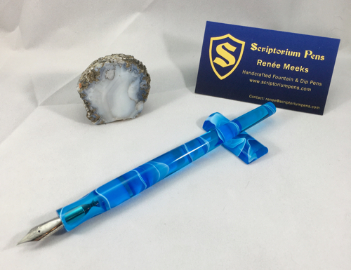 Literati Dip Pen in Topaz Water Acrylic, with JoWo nib and feed ...
