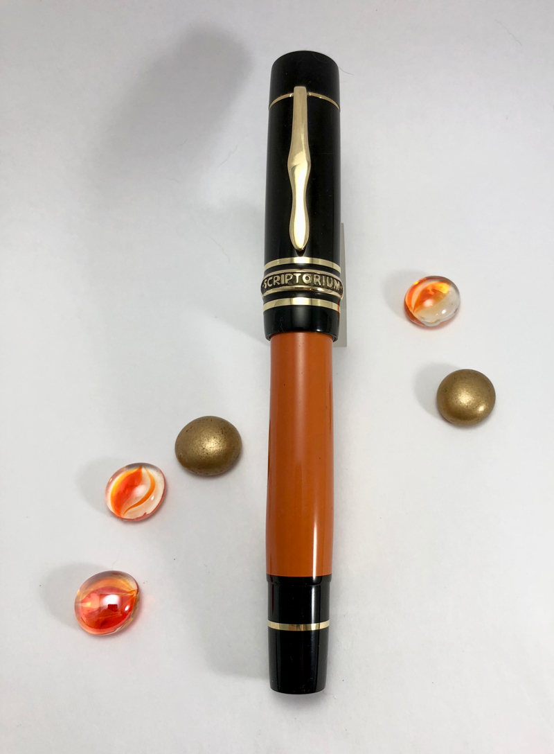Custom Hemingway Homage in Orange and Black Ebonite – Large ...