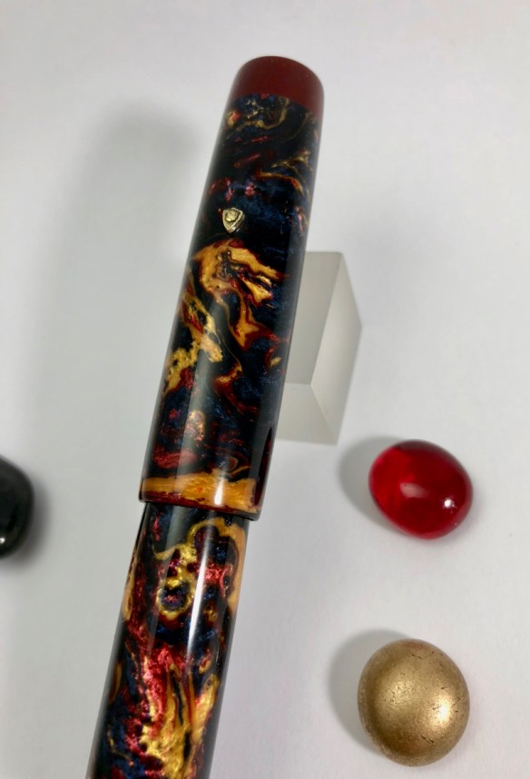 Scribe in Blue Fire Alumilite & Urushi Red Acrylic – Medium ...